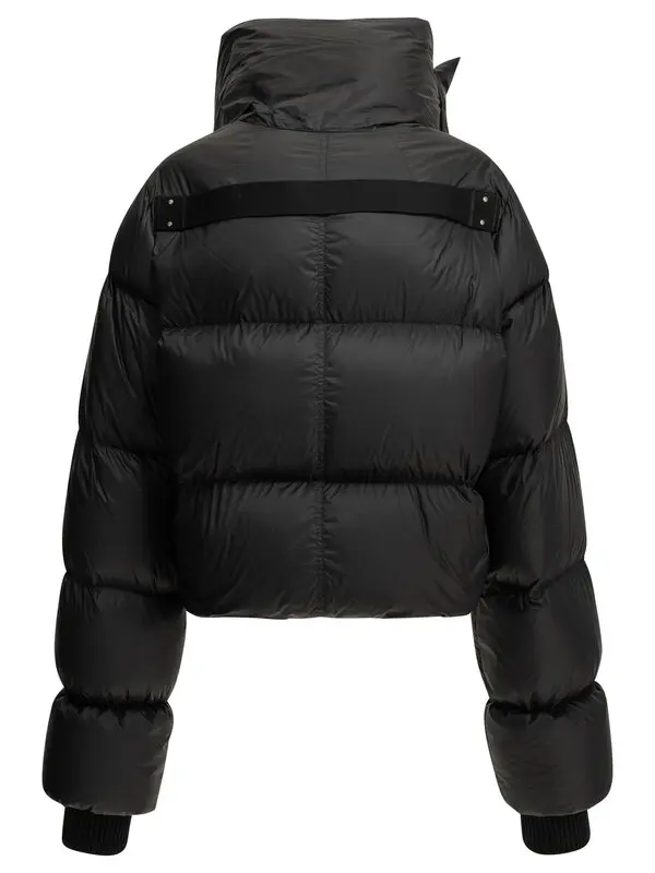 Rick Owens Funnel Neck Quilted Down Jacket