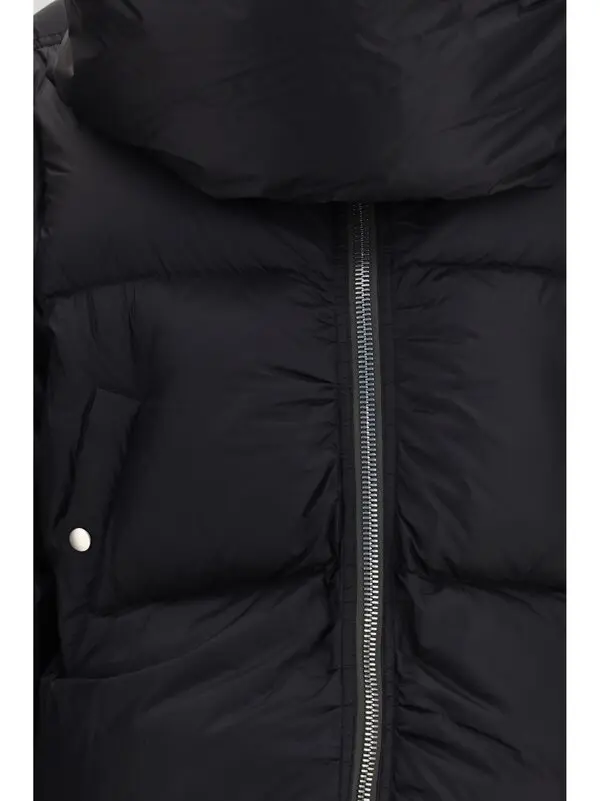Rick Owens Funnel Neck Quilted Down Jacket