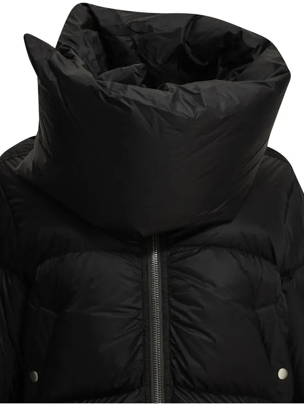 Rick Owens Funnel Neck Quilted Down Jacket