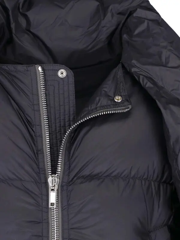 Rick Owens Funnel Neck Quilted Down Jacket