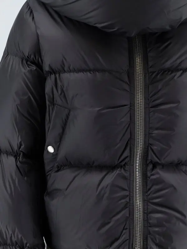 Rick Owens Funnel Neck Quilted Down Jacket