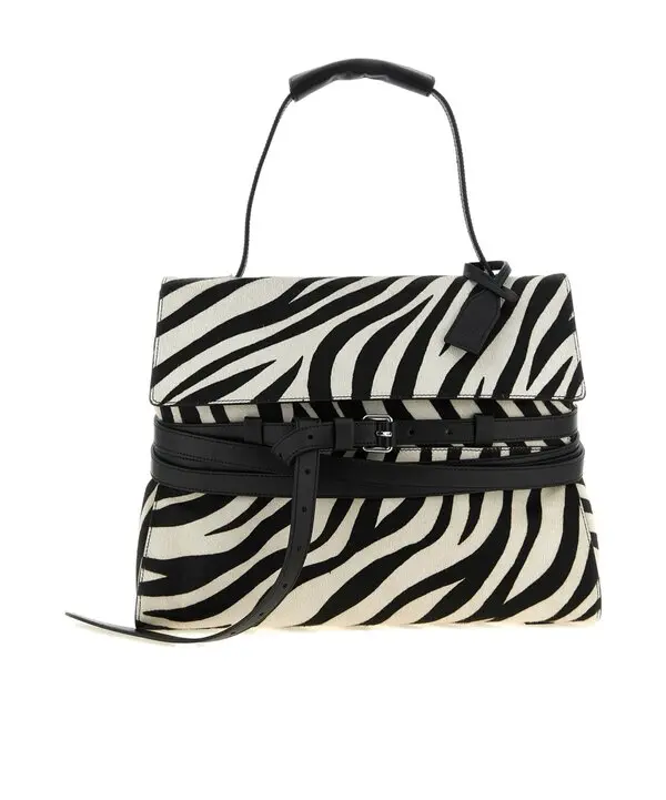 Moschino Zebra-print Belted Tote Bag