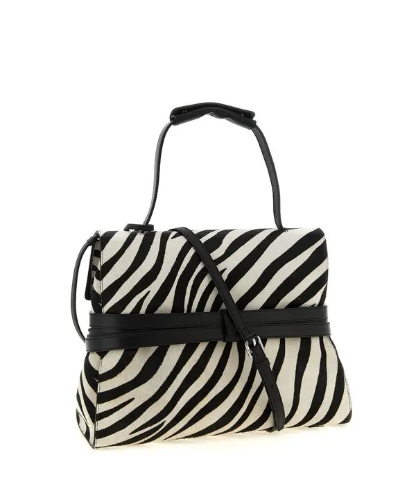 Moschino Zebra-print Belted Tote Bag