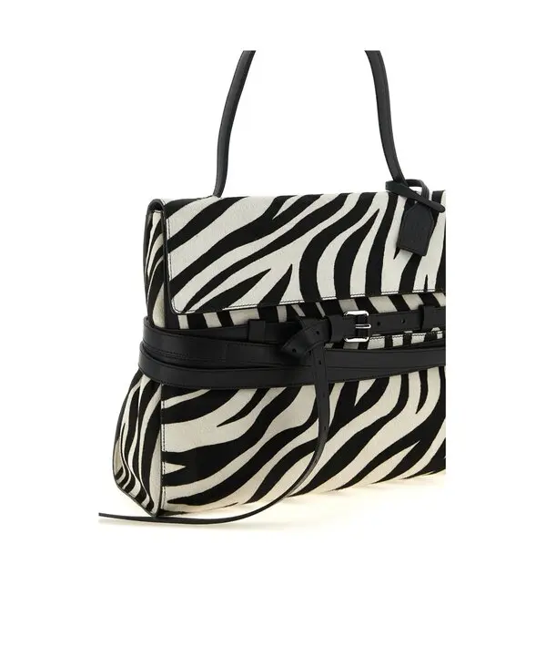 Moschino Zebra-print Belted Tote Bag