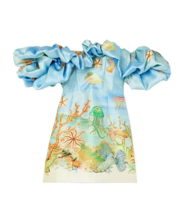 ALEMAIS Printed Mini Dress