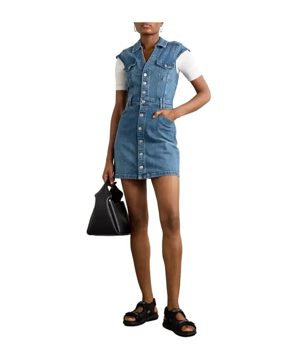 Paige Stretch Denim Mini Dress