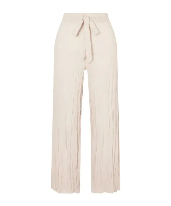 Sharon Wauchob Pleated Silk-blend Wide Leg Pants