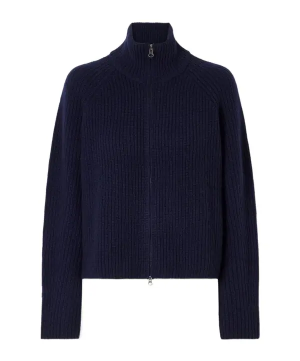 LISA YANG High Neck Cropped Knit Jacket - No