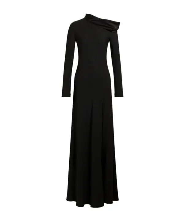 Alberta Ferretti Off-the-shoulder Maxi Dress With A Slit