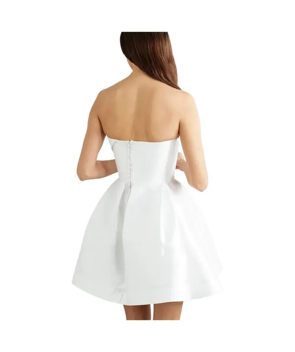 Alex Perry Draped Satin Bandeau Mini Dress