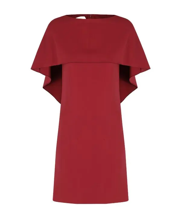 Alberta Ferretti Draped Cape Effect Dress