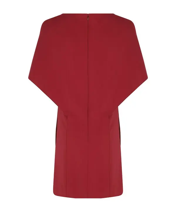 Alberta Ferretti Draped Cape Effect Dress