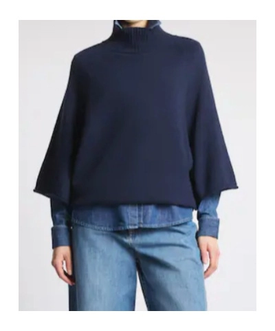 FAY Wool And Cashmere Blend Mock Neck Sweater