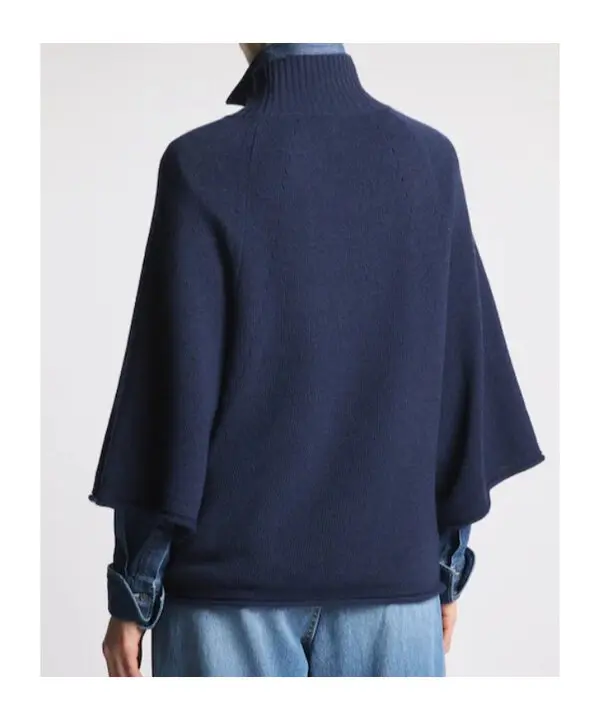 FAY Wool And Cashmere Blend Mock Neck Sweater