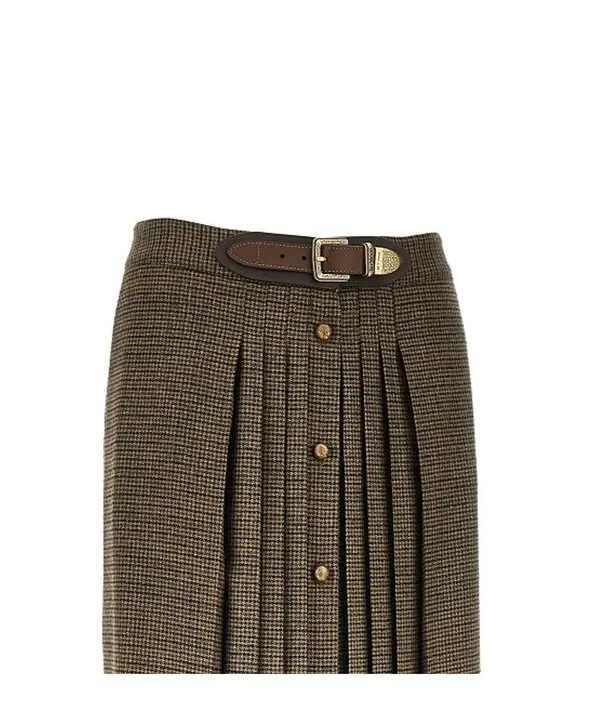 Etro Belted Pleated Maxi Skirt