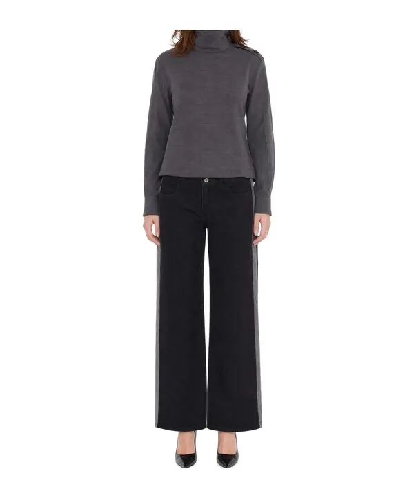 Patrizia Pepe Straight Hem High Neck Blouse