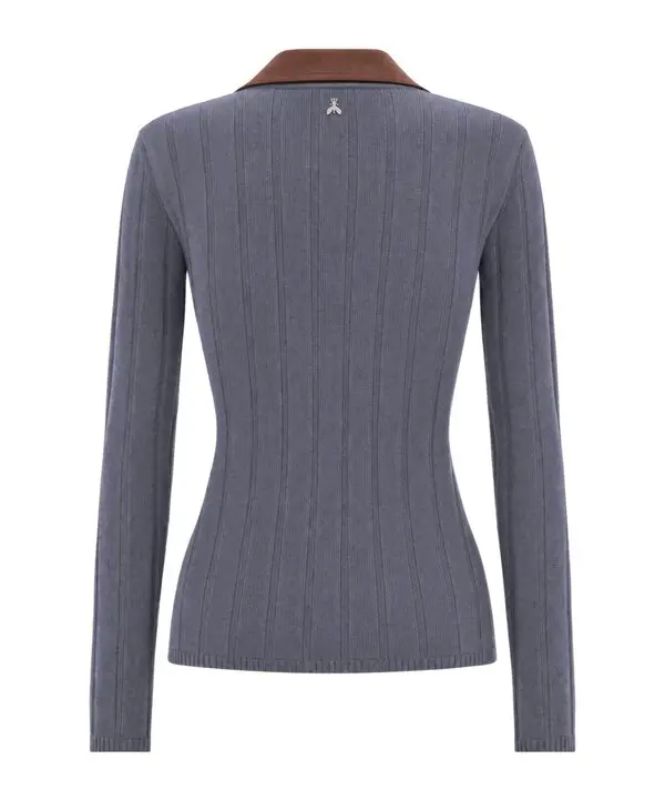Patrizia Pepe Ribbed Colour-block Cardigan