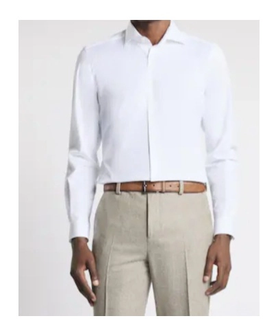 FAY Regular Fit Shirt In Stretch Poplin