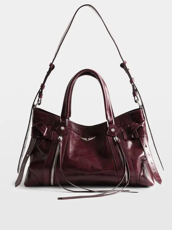 Zadig&Voltaire Madison Small Vintage Patent Bag - Deep Purple