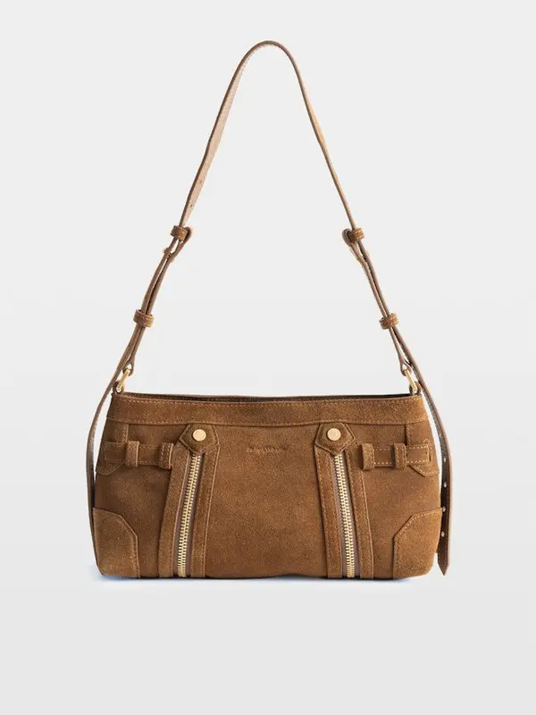 Zadig&Voltaire Madison Mini Suede Bag - Cognac