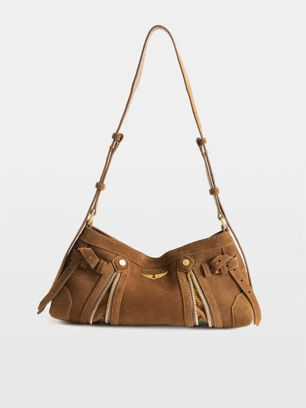 Zadig&Voltaire Madison Mini Suede Bag - Cognac