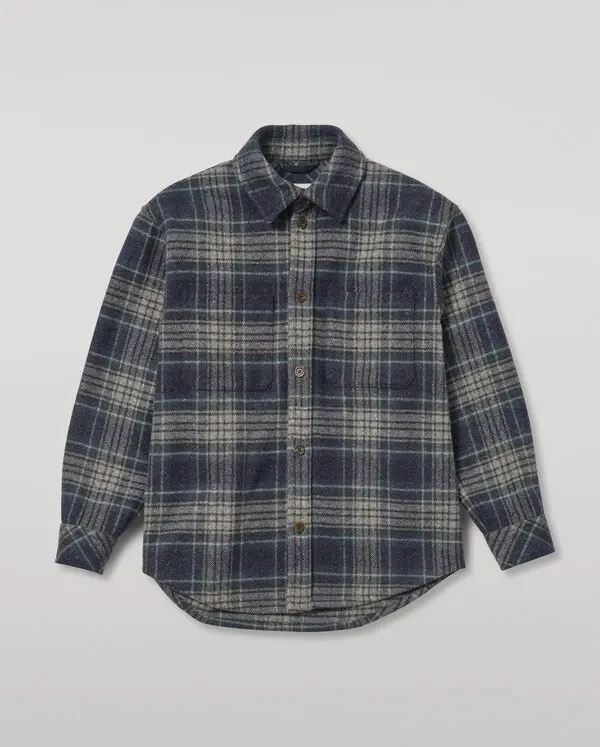 Johnstons Of Elgin Atholl Plaid Overshirt