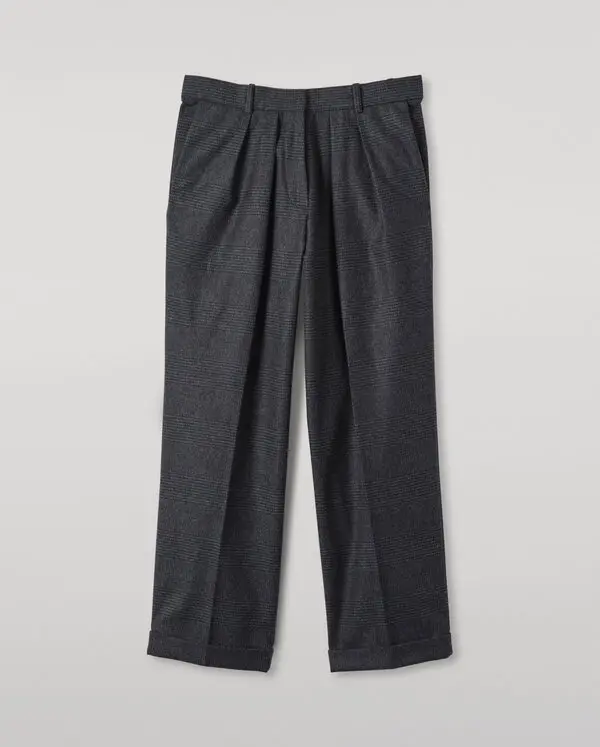 Johnstons Of Elgin Acara Dark Pleated Trousers