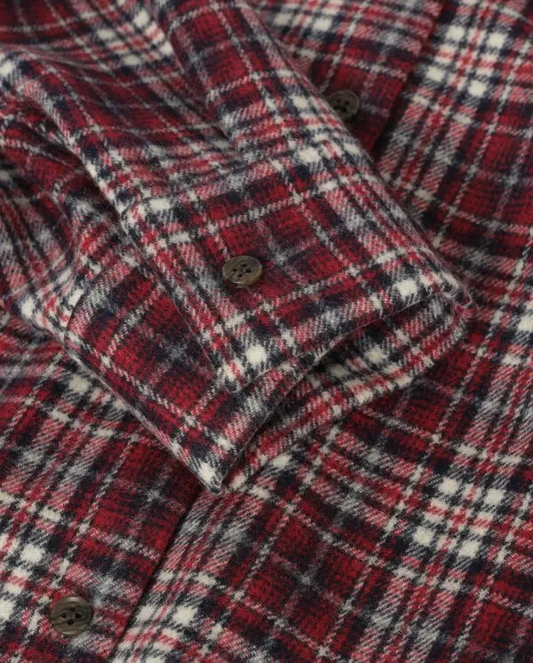 Johnstons Of Elgin Clanla Plaid Overshirt