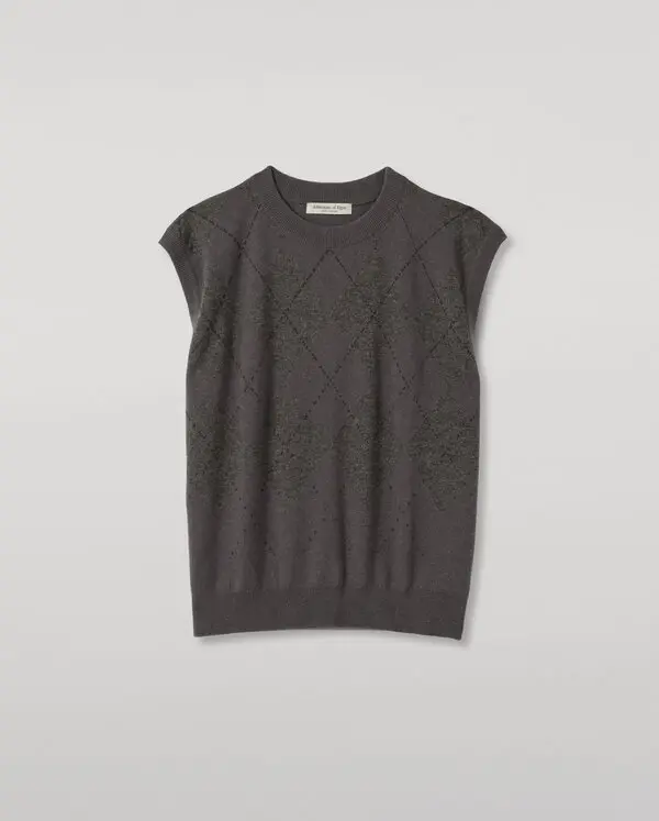 Johnstons Of Elgin Clan Mid Argyle Cashmere Tank