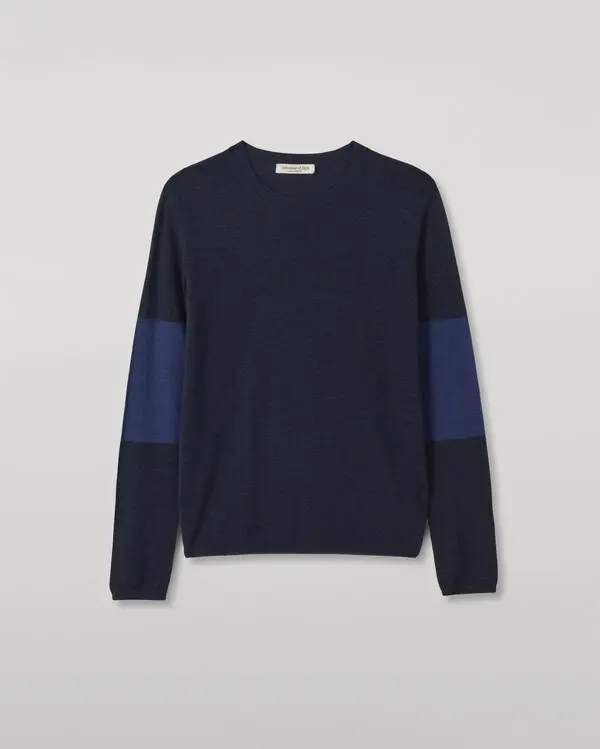 Johnstons Of Elgin Euna Blue Superfine Cashmere T-shirt - Navy