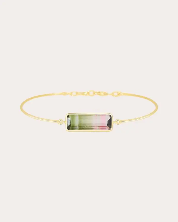 YI COLLECTION Watermelon Tourmaline Supreme Bar Bangle