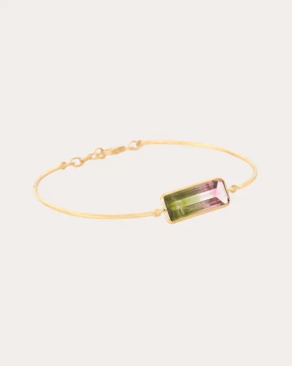 YI COLLECTION Watermelon Tourmaline Supreme Bar Bangle