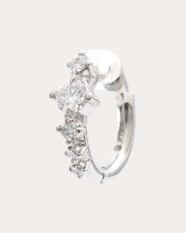 YI COLLECTION Diamond Starburst Hoop Earring