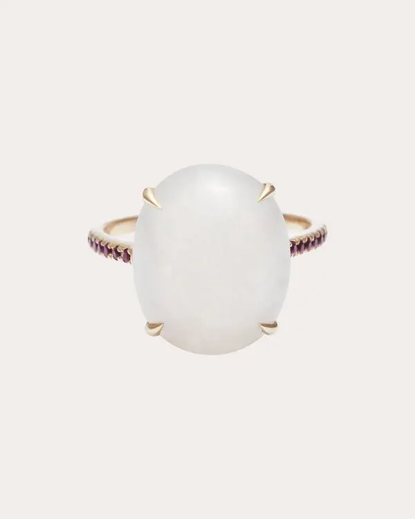 YI COLLECTION Jadeite & Ruby Globe Ring