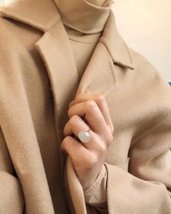 YI COLLECTION Jadeite & Ruby Globe Ring