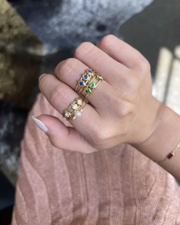 YI COLLECTION Diamond & 18k Orbit Ring