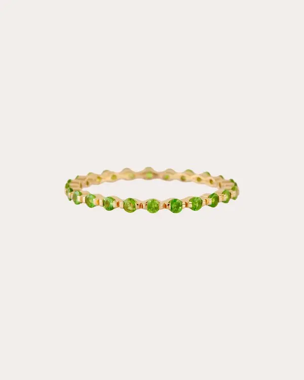 YI COLLECTION Tsavorite & 18k Gold Infinity Ring