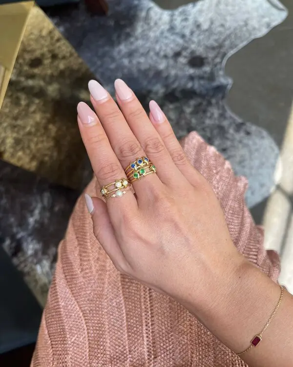 YI COLLECTION Sapphire & 18k Gold Orbit Ring