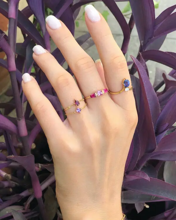 YI COLLECTION Sapphire & Ruby Lacroix Ring