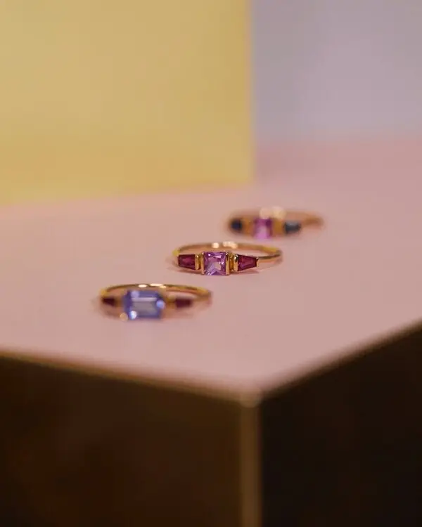 YI COLLECTION Sapphire & Ruby Lacroix Ring