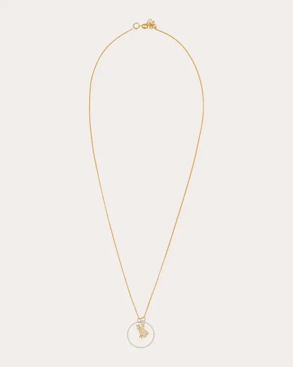 YI COLLECTION Diamond Zodiac Dog Pendant Necklace