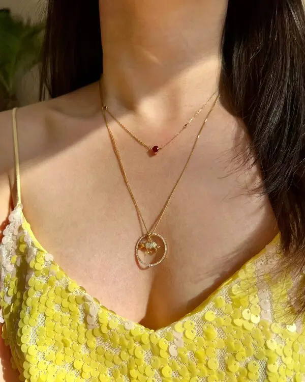 YI COLLECTION Diamond Zodiac Ox Pendant Necklace
