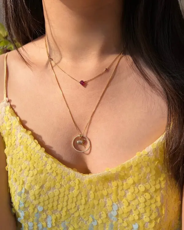 YI COLLECTION Diamond Zodiac Pig Pendant Necklace
