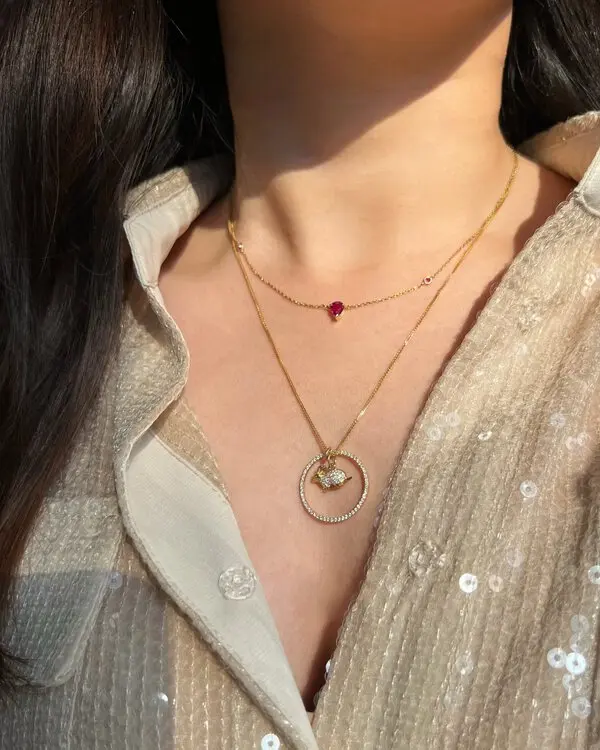 YI COLLECTION Diamond Zodiac Rabbit Pendant Necklace