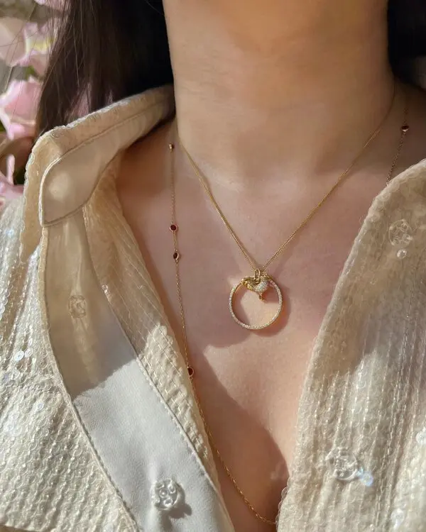 YI COLLECTION Diamond Zodiac Rooster Pendant Necklace