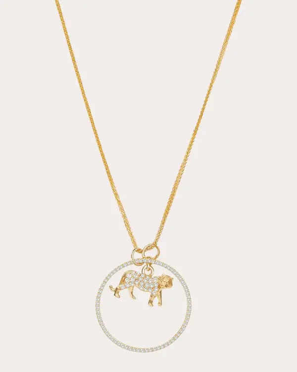 YI COLLECTION Diamond Zodiac Tiger Pendant Necklace