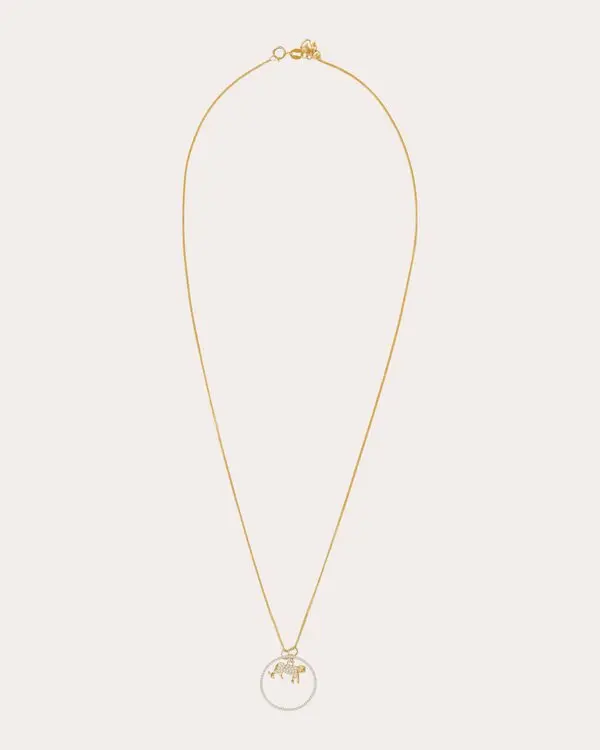 YI COLLECTION Diamond Zodiac Tiger Pendant Necklace