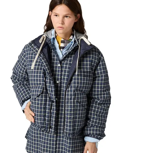 Miu Miu Reversible Down Padded Jacket - Blue/white