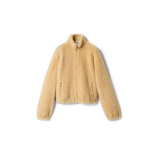 Miu Miu Shearling Blouson Jacket - Vanilla