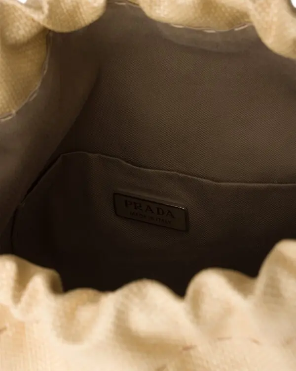Prada Wish Embroidered Canvas Pouch
